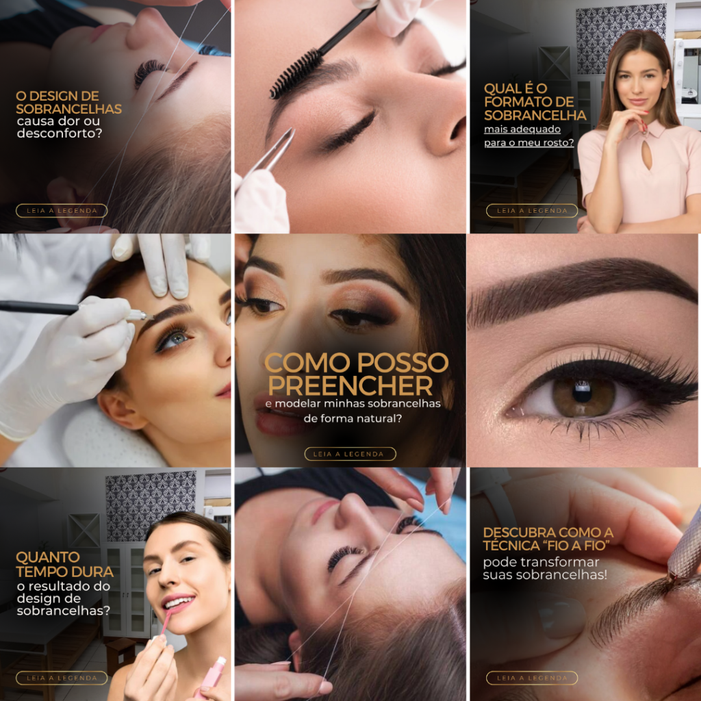 150 Idéias de Conteúdos Para Designer de sobrancelhas